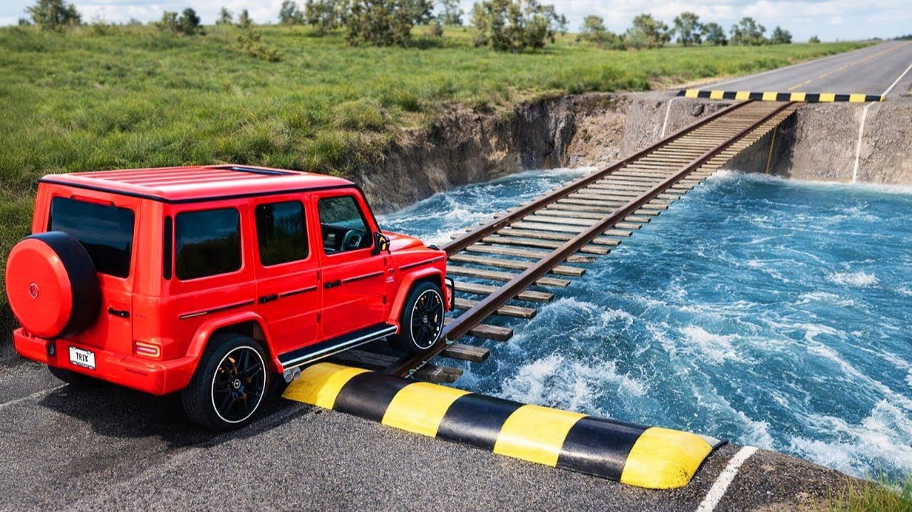 МАШИНКИ ВИДЕО ПРО МАШИНКИ СИМУЛЯТОР КРАШ-ТЕСТА ПЕРЕЕЗЖАЕМ ВОДУ ПО РЕЛЬСАМ ИГРУШКИ МАШИНКИ