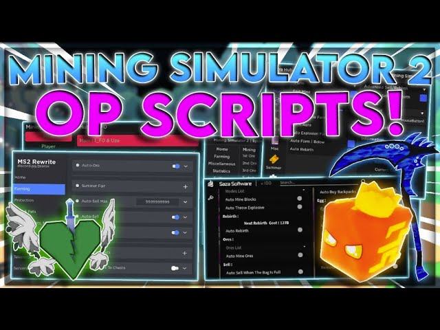 ️UPDATED Mining Simulator 2 Script Hack GUI Auto Farms Instant Rebirth ...