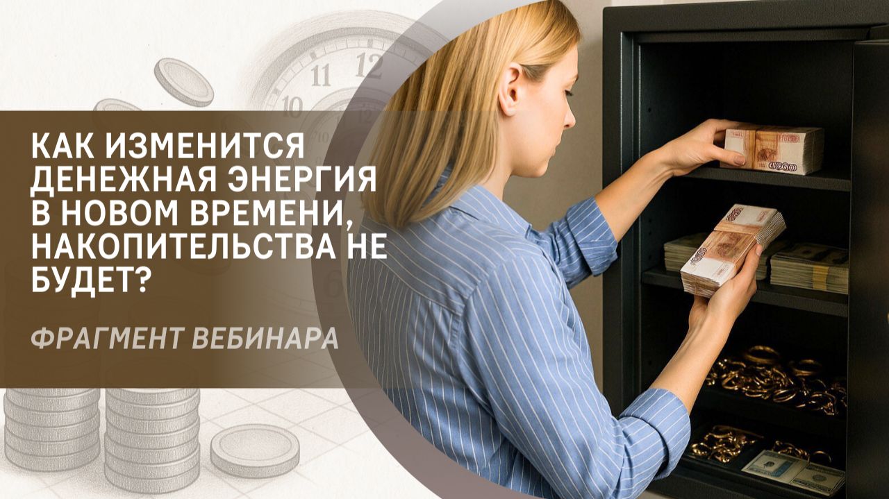 Как изменится денежная энергия в Новом Времени, накопительства не будет? Фрагмент открытого вебинара