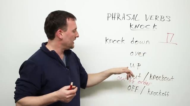 'Knock' in Phrasal Verbs - knock out, knock up, knock over...