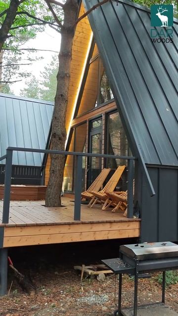 БАЗА ОТДЫХА из каркасных дом в стиле А-фрейм