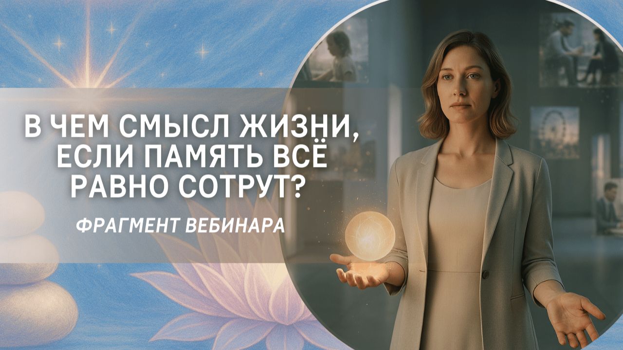 В чем смысл жизни, если память всё равно сотрут? Фрагмент открытого вебинара от 25.07.22