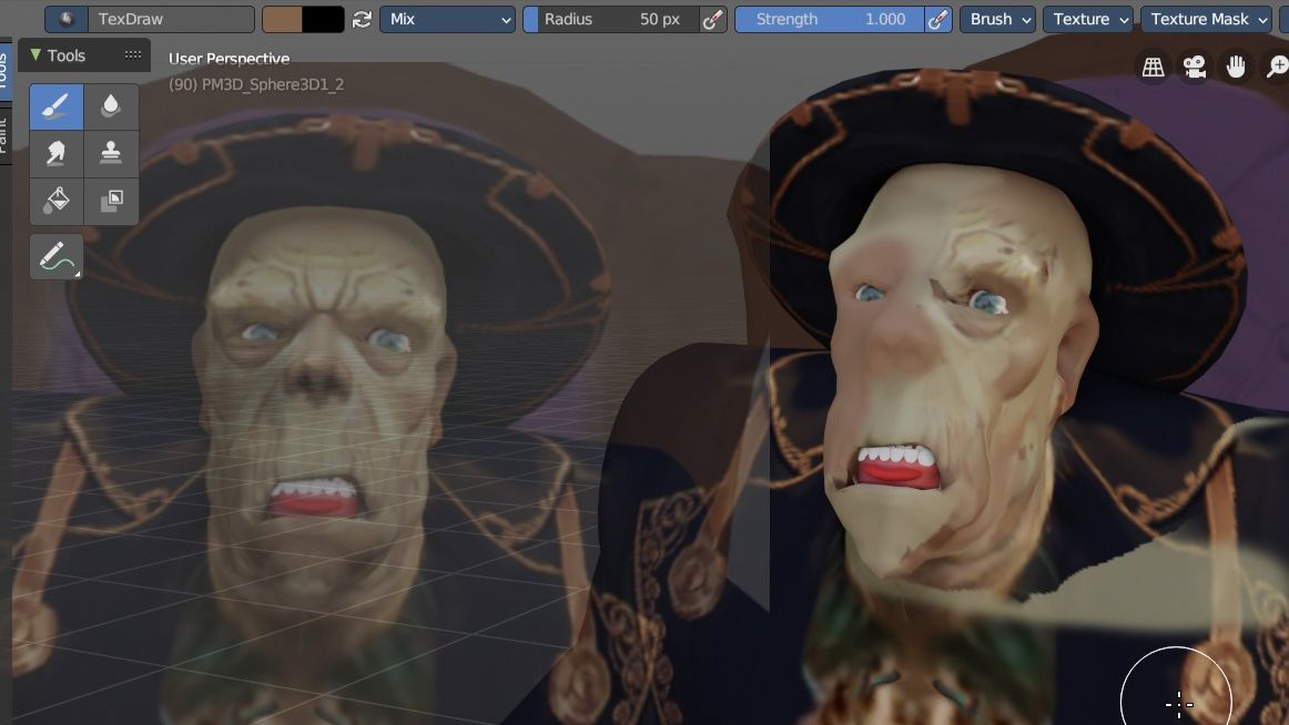 Bforartists Как красить через трафорет