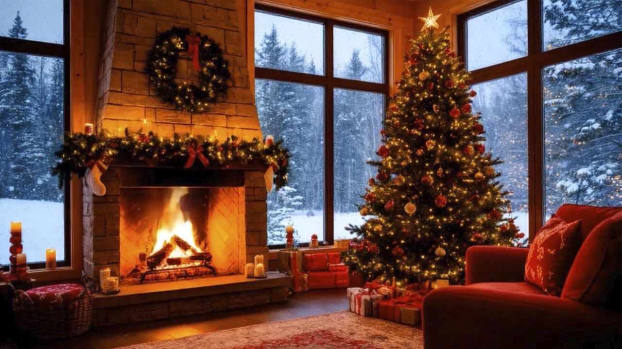 Камин Звук огня в камине без музыки