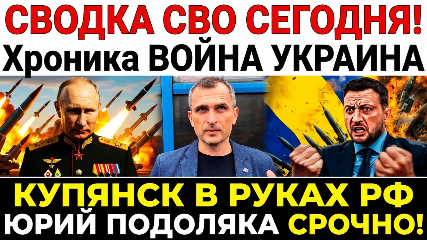 СВОДКА СВО СЕГОДНЯ! Хроника ВОЙНА УКРАИНА  КУПЯНСК В РУКАХ РФ ЮРИЙ ПОДОЛЯКА СРОЧНО!