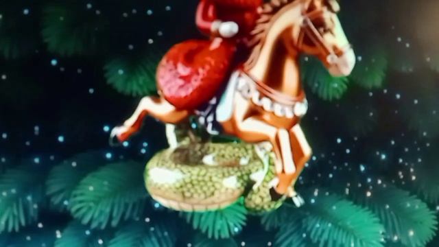 С Новым годом! Создала игрушку на елку. В цифровом виде. Конь в красном пальто на змее. ГОД ЛОШАДИ!