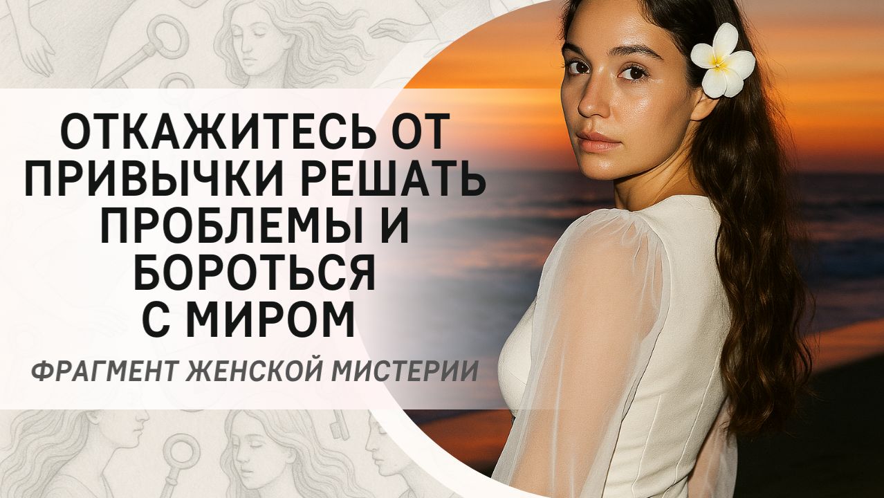 Откажитесь от привычки решать проблемы и бороться с миром. Фрагмент женской мистерии