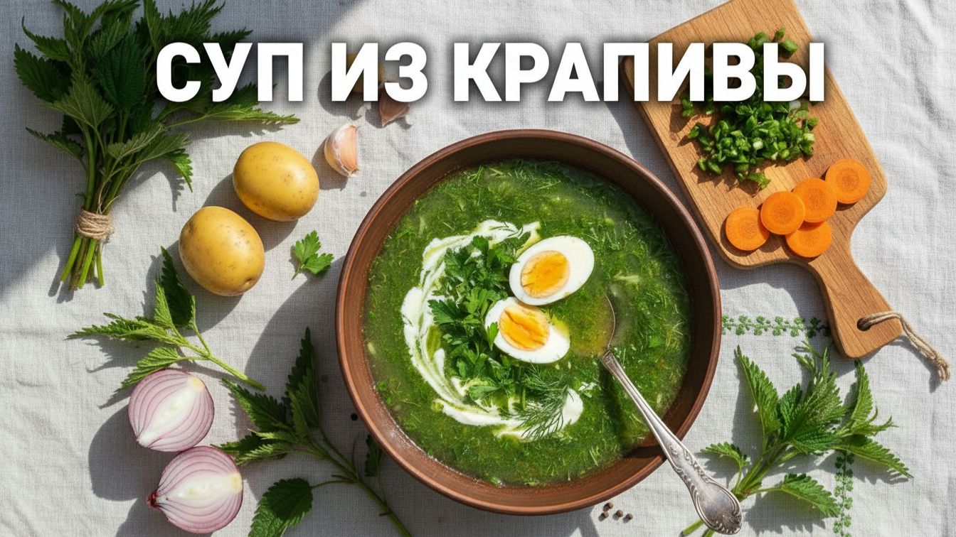 Суп из крапивы с яйцом и картофелем — простой рецепт за 30 минут!