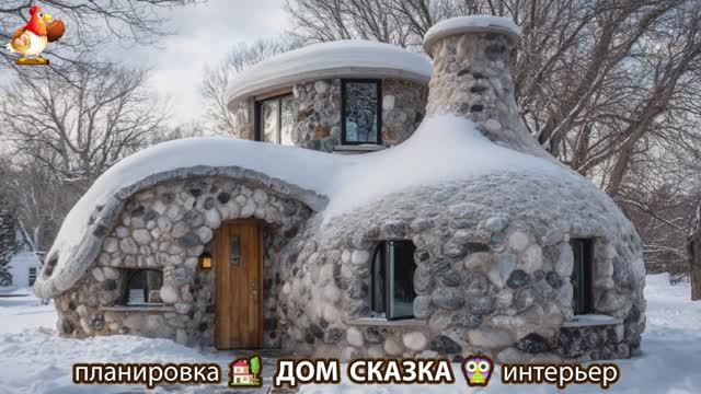 Сказочный дом мечты зимой – 3D идея для вдохновения с планировкой и интерьером 🏡🏚️🏠 вариант (1)