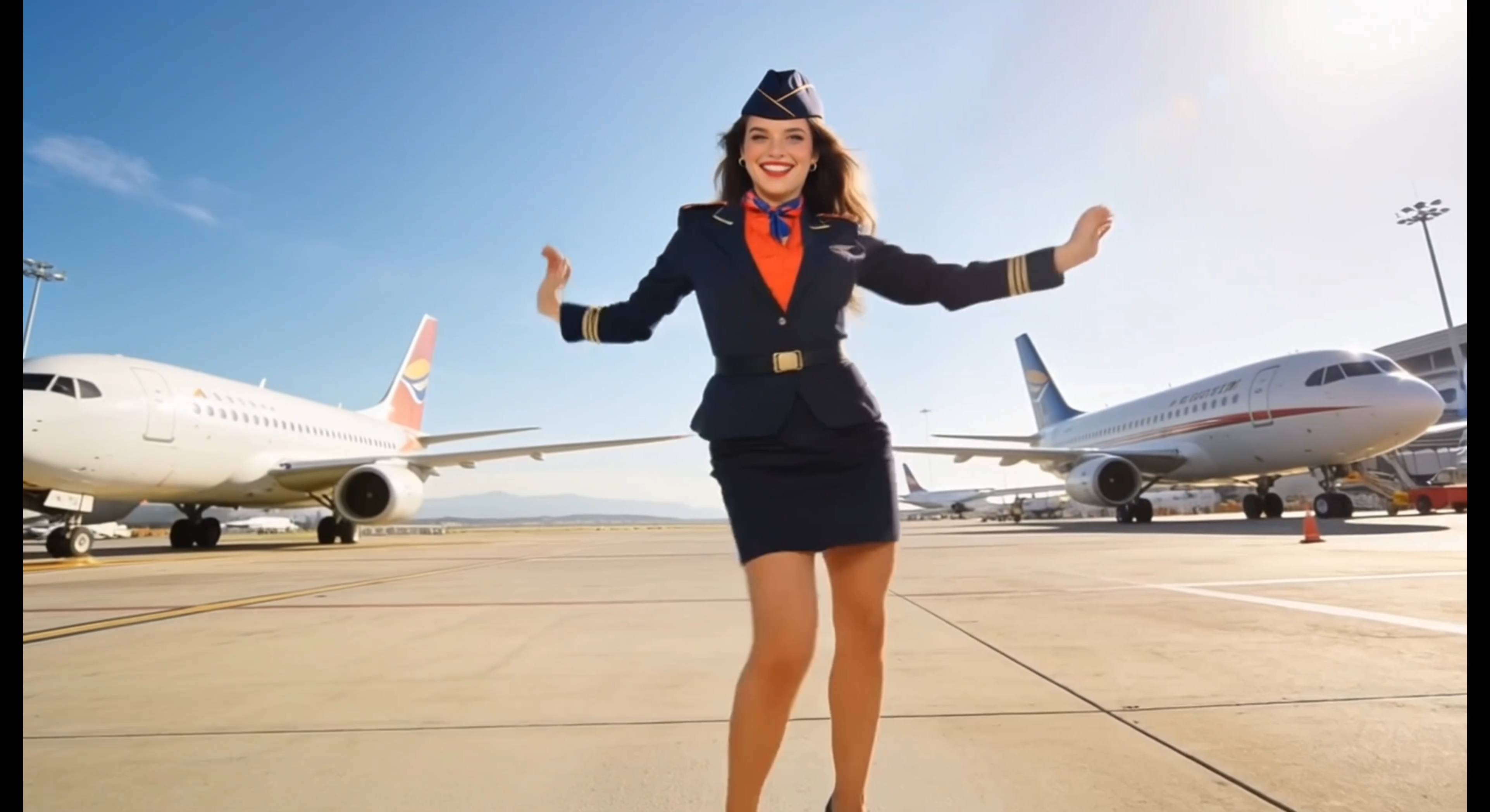 Не ловкие моменты #2- « Веселая стюардесса при исполнении»