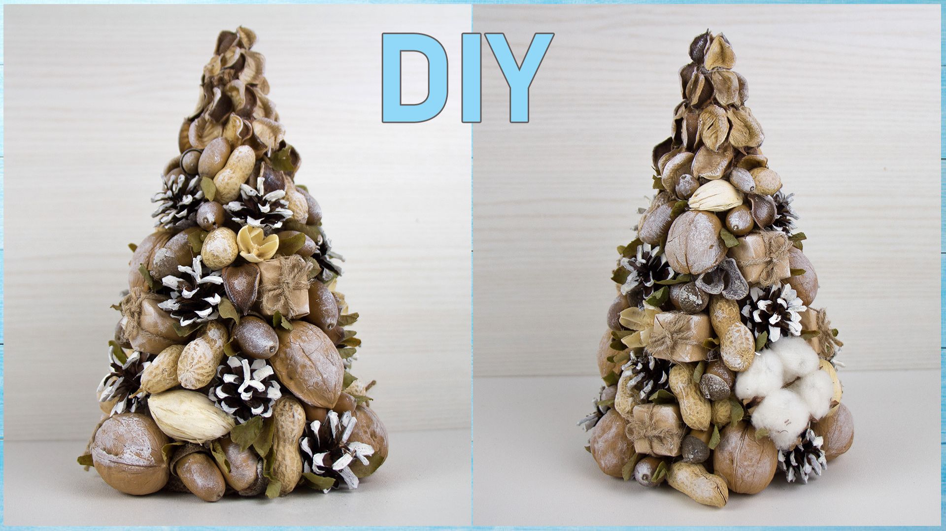 Елочка из природных материалов. Елка из шишек. Cristmas diy. Идеи новогодних поделок своими руками