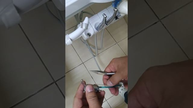 Замена пистолета вода-воздух в стоматологической(Китай)установке.#Кулибинстом