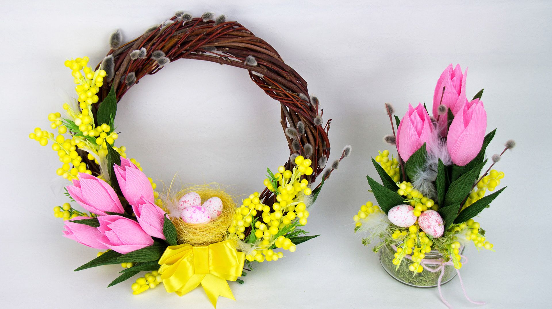 Пасхальный венок. Сделай сам декор на на Пасху. Подарки и поделки.
