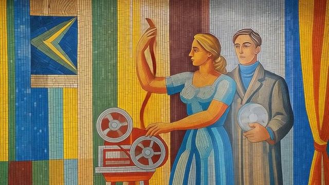 Мозаичное панно Дворца культуры Емельяново