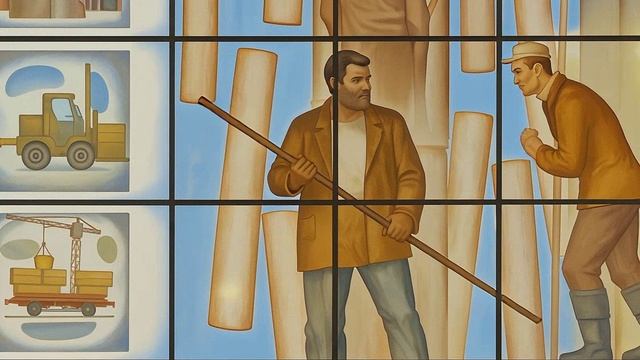 Фреска "Лесоперерабатывающий завод"