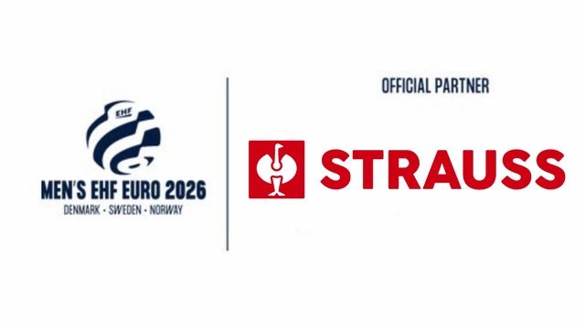 Strauss - Offisiell partner av herremesterskapet i EHF Euro'26 i Danmark, Sverige og Norge