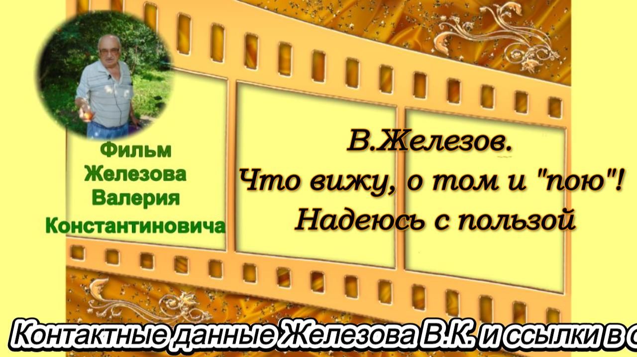 В.Железов. Что вижу, о том и пою! Надеюсь с пользой