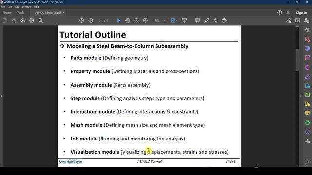 #01 ABAQUS Tutorial Description of the tutorial problem - Bolted steel connection