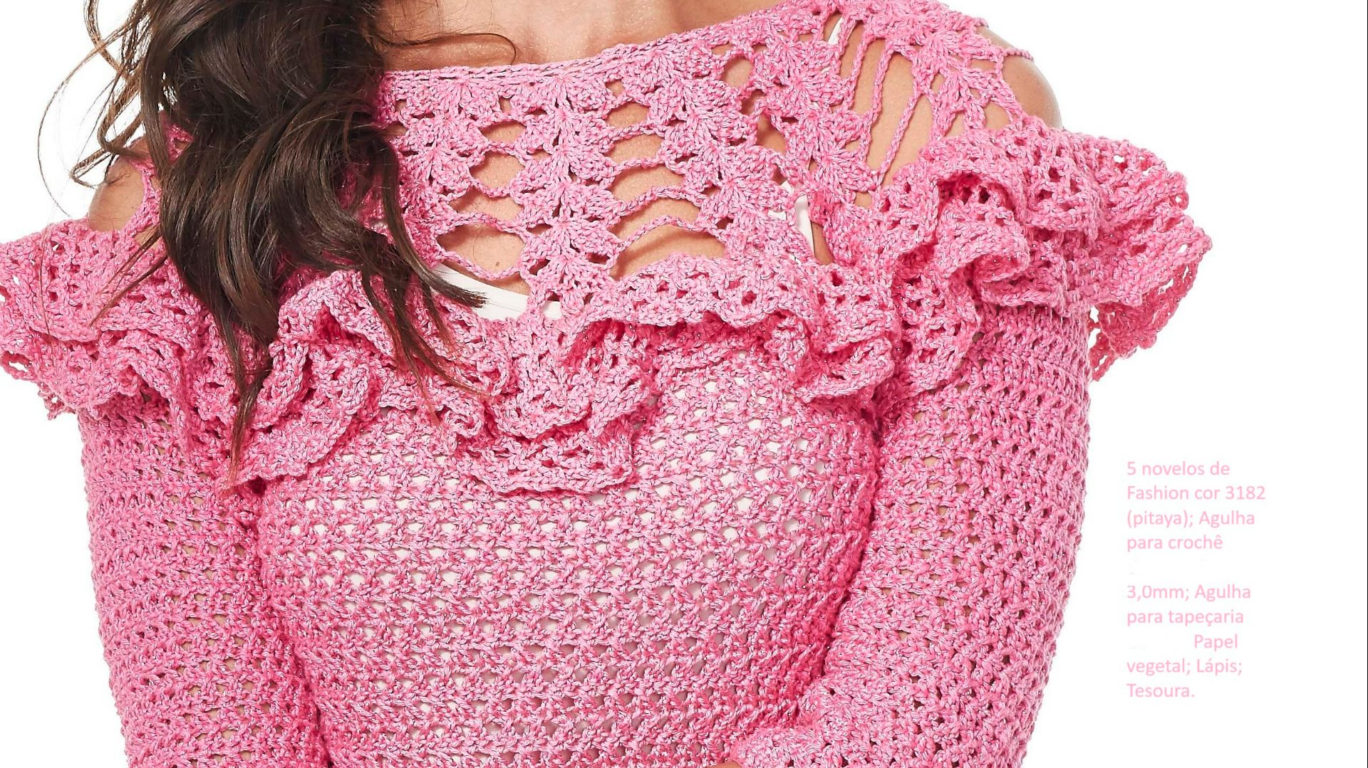 2 розовые блузки,связанные крючком