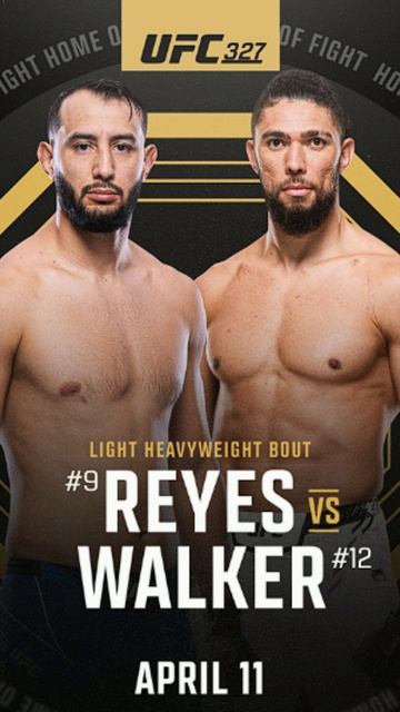 UFC 327: Рейес VS Уокер 11.04.2026 #shorts #доминикрейес #джонниуокер #рейесуокер #ufc327