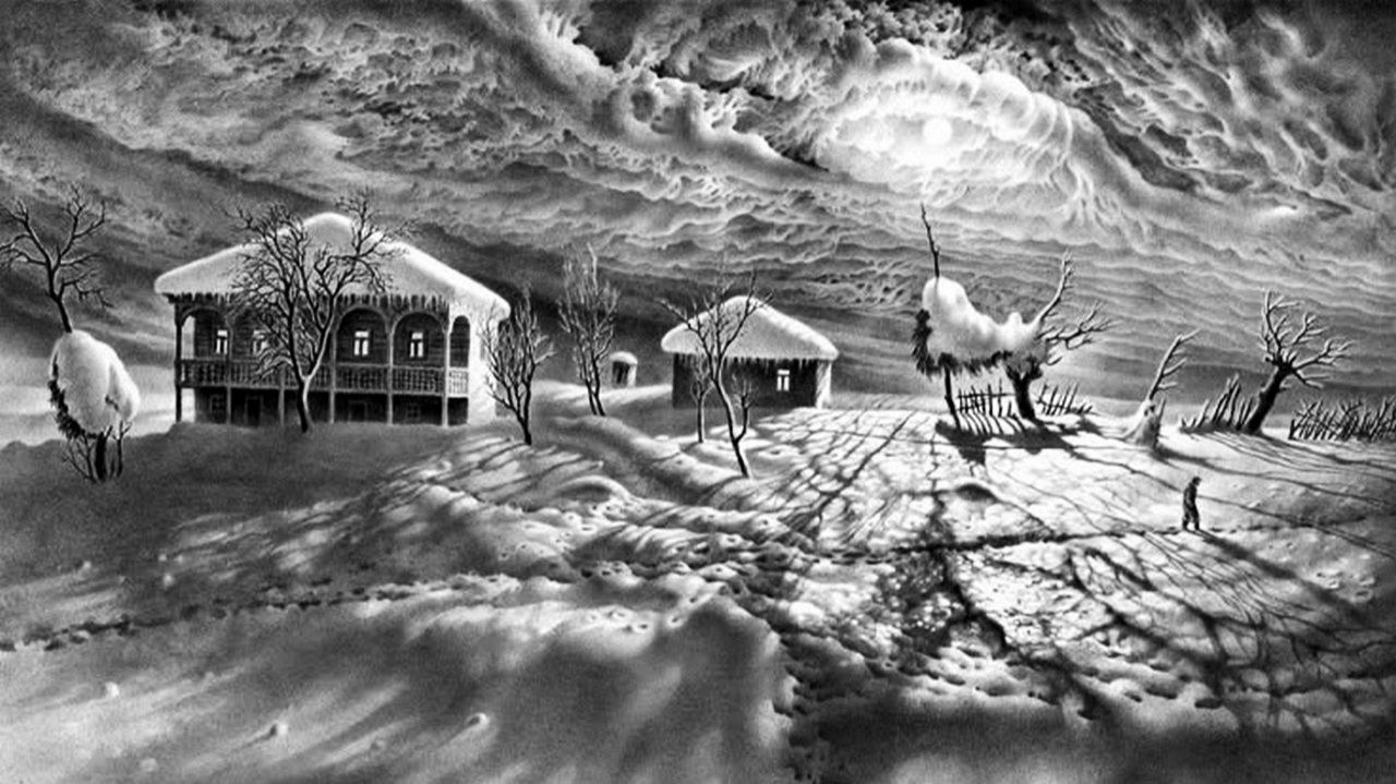 Снежная рапсодия художника Гурама Доленджашвили