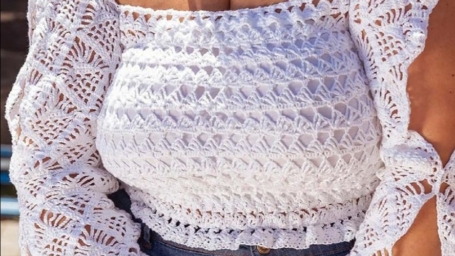 5 Белых блузок крючком