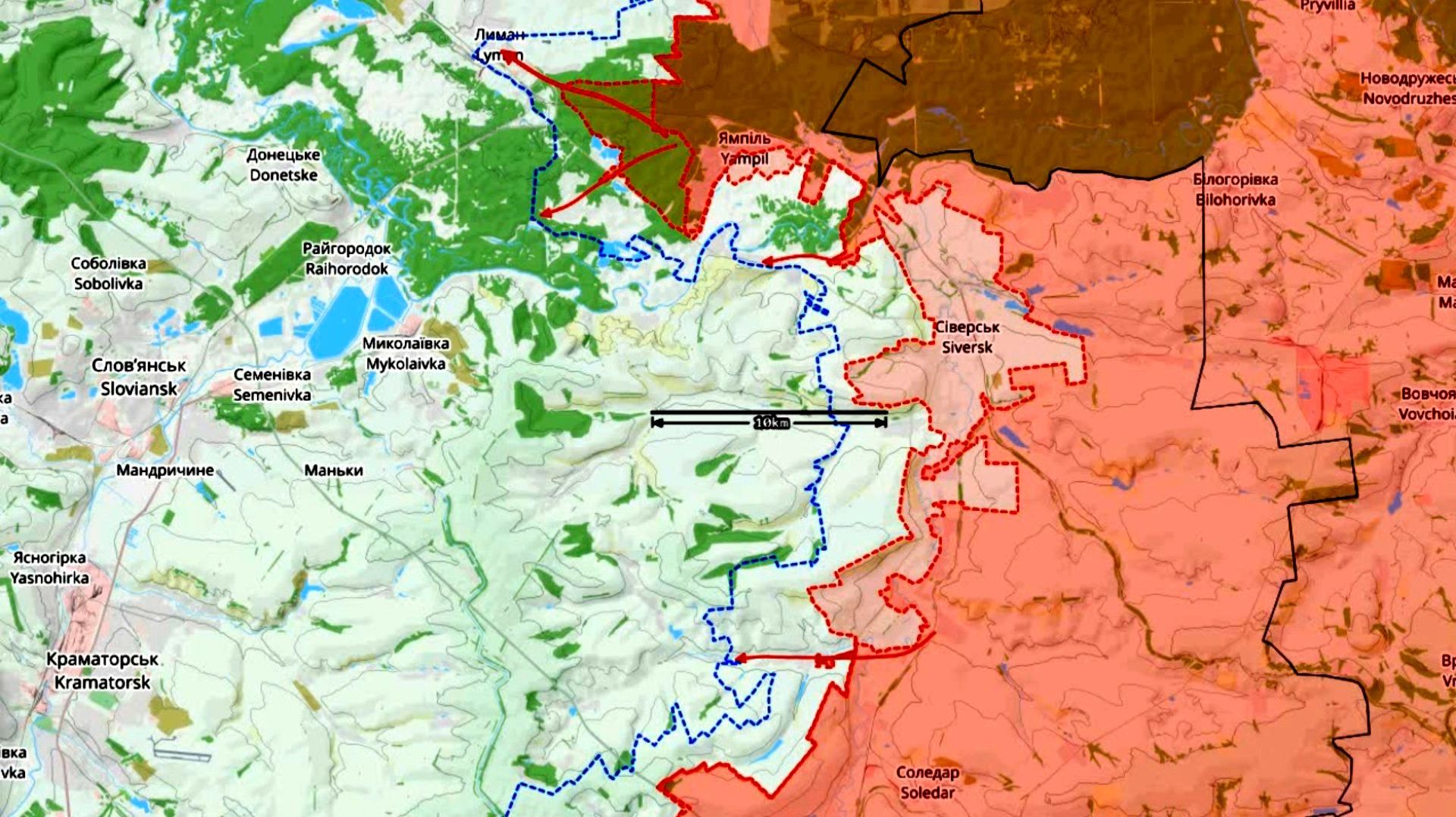 Карта боевых действий. Изменение линии фронта за декабрь 2025 года