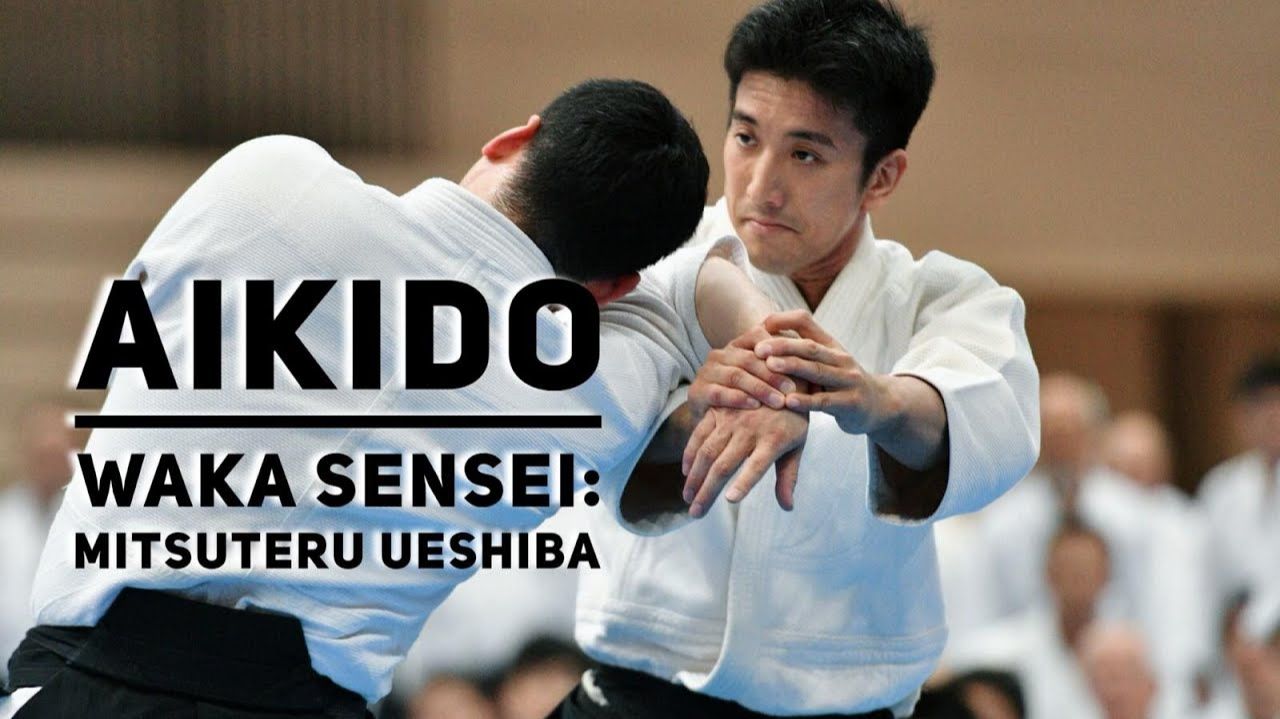 Mitsuteru Ueshiba KIHON basic aikido technique (японские субтитры)