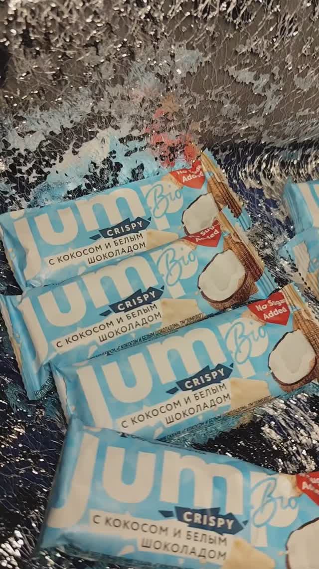 Протеиновые хрустящие батончики Crispy Кокос и белый шоколад, 12 штук по 40 грамм