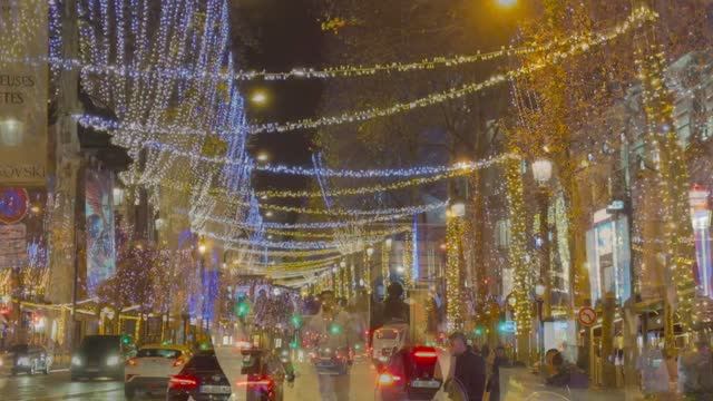 Прогулка по Парижу, городу огней 🎄Зимние иллюминации 2025