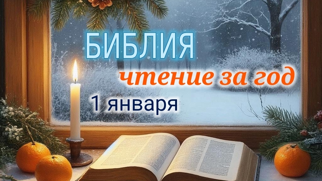Библия - чтение за год, 1 января. Ежедневное чтение Библии.