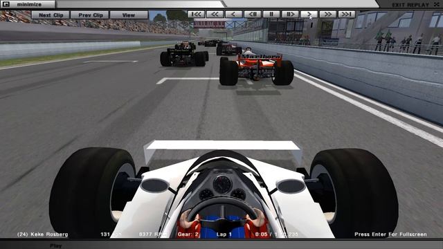 rFactor. Belgum GP 1981 Big crash on Start