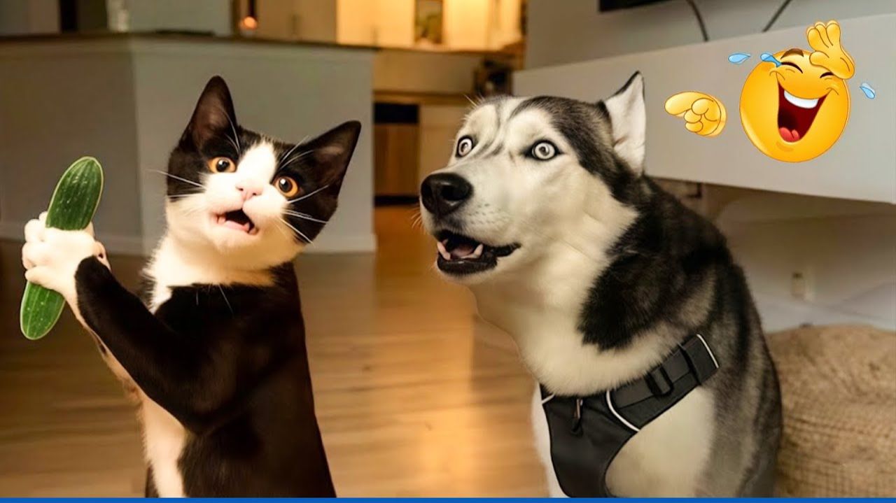 Супер Смешные видеоклипы с собаками 😹🐶 Подборка самых смешных моментов с кошками и собаками 😁