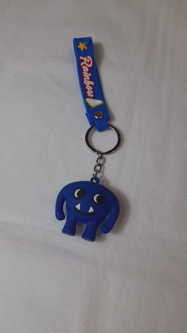 Забавный силиконовый брелок с синей мордочкой Rainbow Garten of Banban