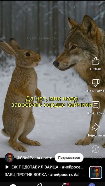 заяц унизил волка