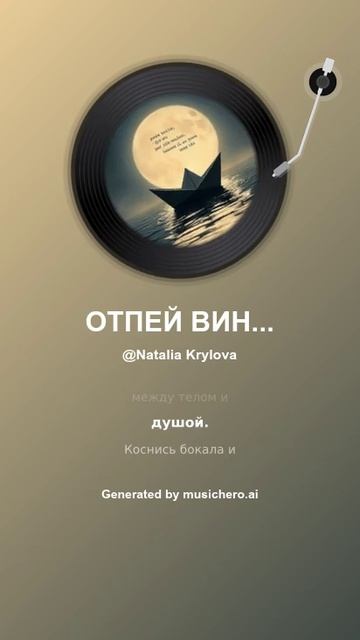 ОТПЕЙ ВИНА. На стихи Татьяны Кайсаровой (2)