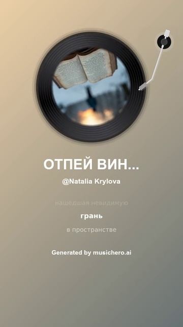 ОТПЕЙ ВИНА. На стихи Татьяны Кайсаровой (6)