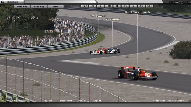 rFactor. France GP 1981. From pole...