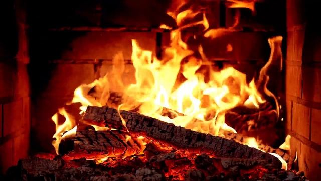 Камин  Full HD со звуками огня Fireplace Full HD