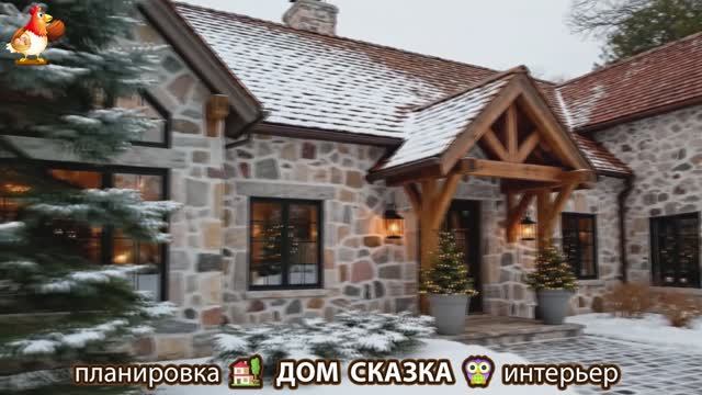 Сказочный дом мечты зимой – 3D идея для вдохновения с планировкой и интерьером 🏡🏚️🏠 вариант (5)