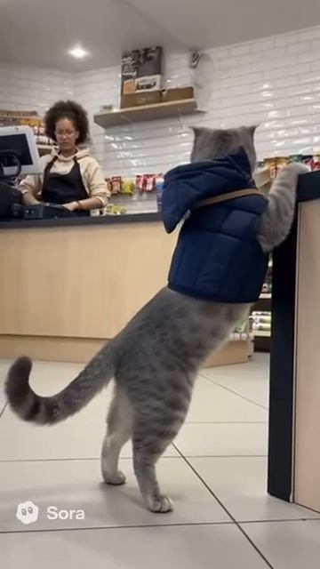 Кот в магазине