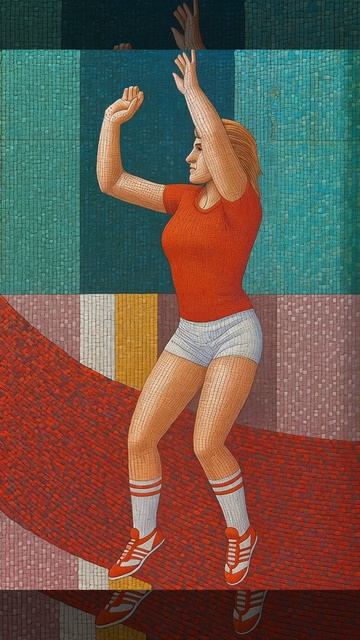 Мозаика стадиона Енисей - Разминка