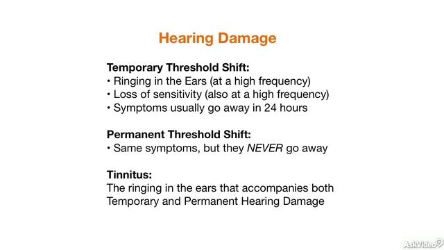 15. Hearing Limitations & Protection
