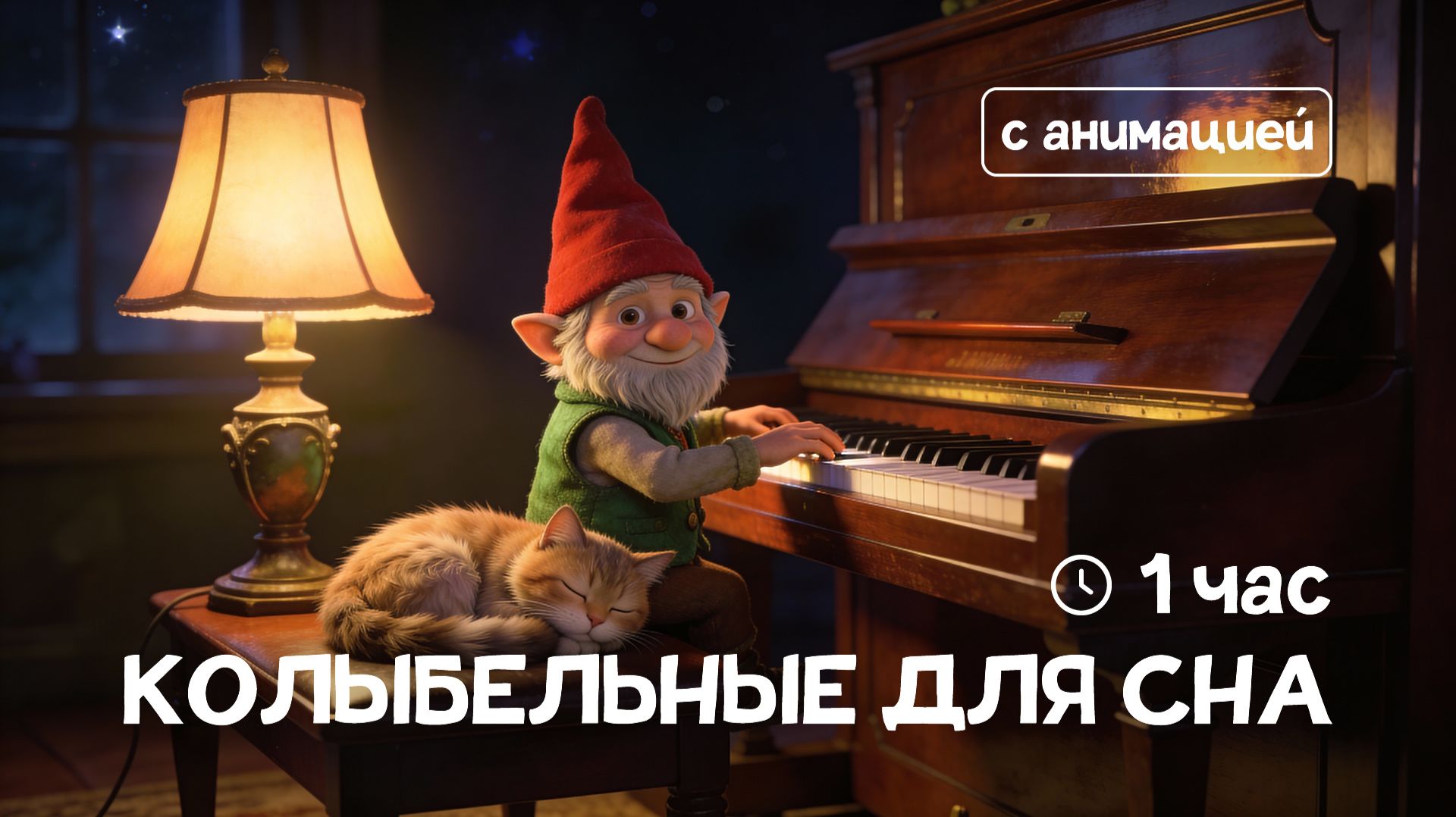 Колыбельные для сна малышей — 1 час музыки для засыпания детей с анимацией