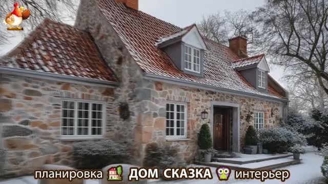 Сказочный дом мечты зимой – 3D идея для вдохновения с планировкой и интерьером 🏡🏚️🏠 вариант (6)