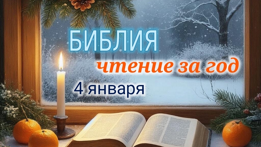 Библия - чтение за год, 4 января. Ежедневное чтение Библии.
