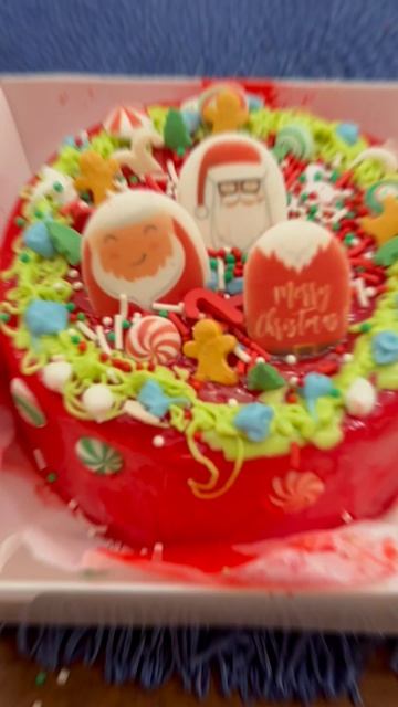 Украшаем наш новогодний тортик на двоих и загадываем желание!