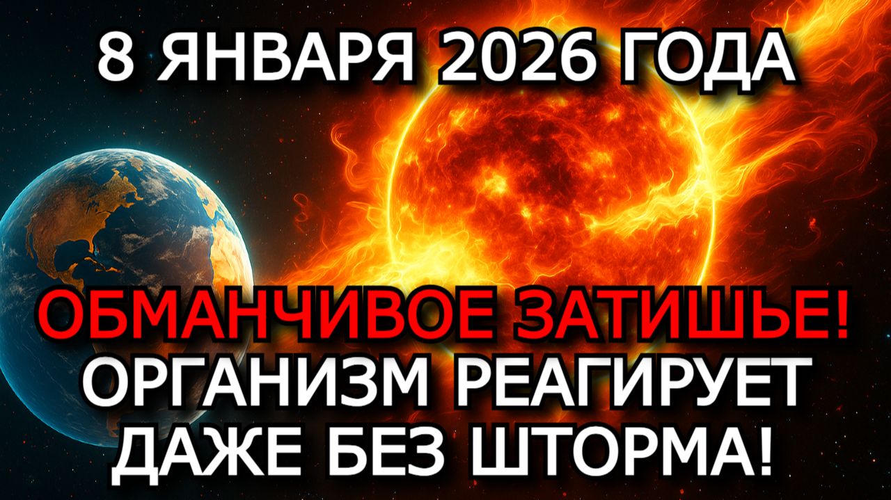 МАГНИТНЫЕ БУРИ 8 ЯНВАРЯ 2026 — ОТНОСИТЕЛЬНОЕ ЗАТИШЬЕ ПОСЛЕ ШТОРМОВ ⚠️