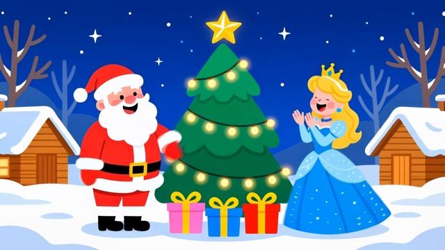 🎄 Дед Мороз и Принцесса у елки в сказочной ночи! ✨