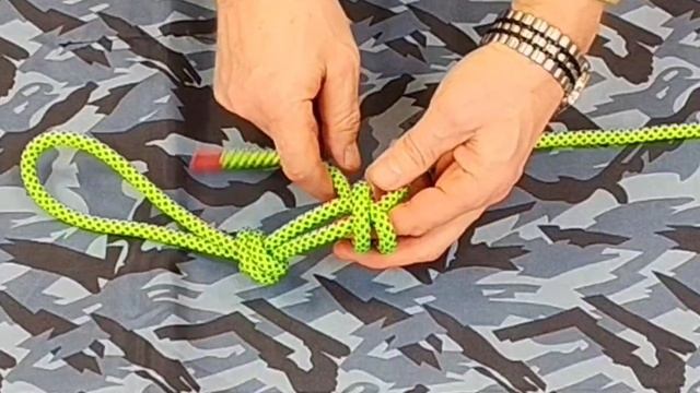 Как вязать узел Полугрейпвайн? Контрольный узел